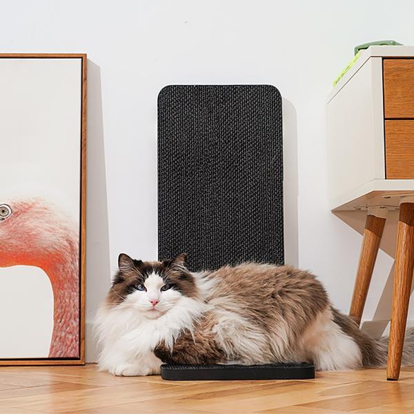 Quality Corrugated Paper Grip and Wear Resistance Black L-Shaped Cat Scratching Board for sale