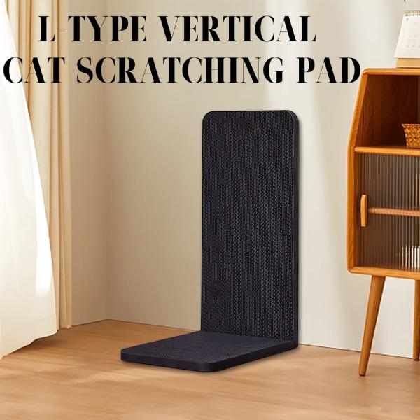 Quality Corrugated Paper Grip and Wear Resistance Black L-Shaped Cat Scratching Board for sale