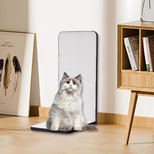 Quality White L-Shaped Cat Scratching Board the Use of High Quality Corrugated Paper for sale