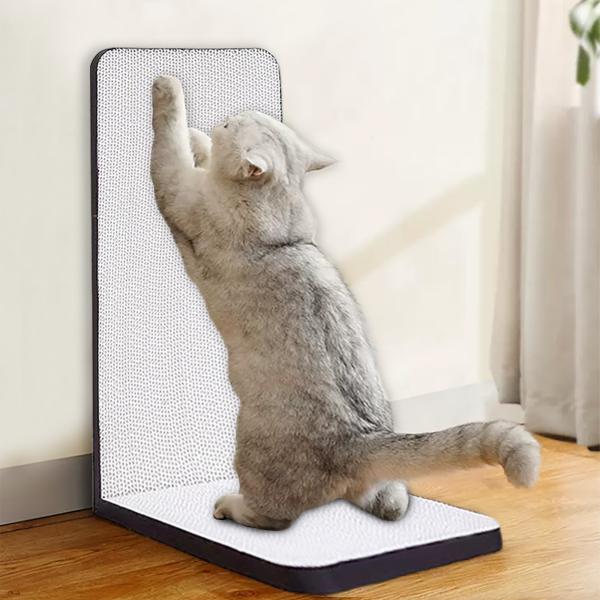 Quality White L-Shaped Cat Scratching Board the Use of High Quality Corrugated Paper for sale