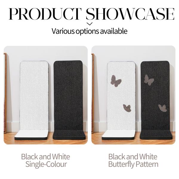 Quality Corrugated Paper Grip and Wear Resistance Black Butterfly L-Shaped Cat for sale