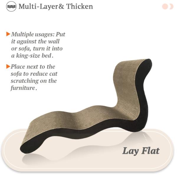 Quality L-Shaped Wave Cat Scratching Board L Shape More Functions Cardboard Corrugated for sale