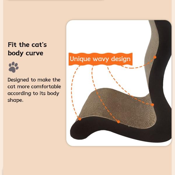 Quality L-Shaped Wave Cat Scratching Board L Shape More Functions Cardboard Corrugated for sale