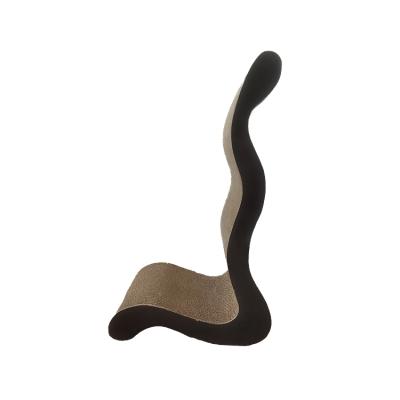 China L-Shaped Wave Cat Scratching Board L Shape More Functions Cardboard Corrugated Cat Scratcher for Cats for sale