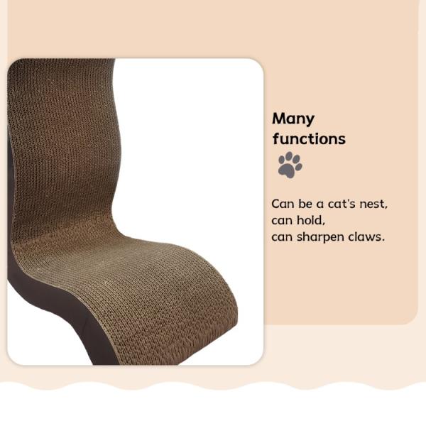 Quality L-Shaped Wave Cat Scratching Board L Shape More Functions Cardboard Corrugated for sale