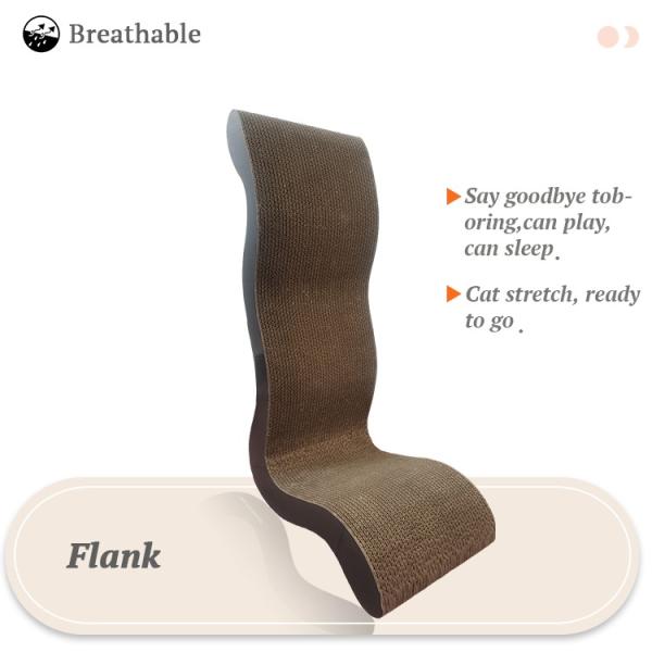 Quality L-Shaped Wave Cat Scratching Board L Shape More Functions Cardboard Corrugated for sale