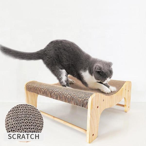 Quality M-Recliner Cat Scratching Board Wooden Kittens Furniture Protector Corrugated for sale
