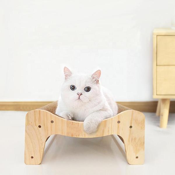 Quality M-Recliner Cat Scratching Board Wooden Kittens Furniture Protector Corrugated for sale