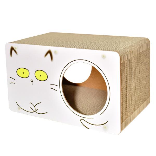Quality Large Cat Beds Scratching Box Cat Scratcher Customization Oval Scratch Pad for sale