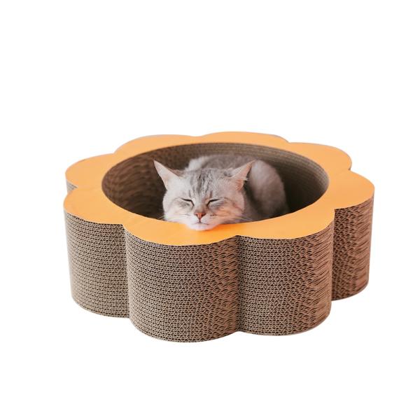 Quality Flower Shaped Round Bowl Cat Scratching Board Cat Scratching Board Pet Scratch for sale