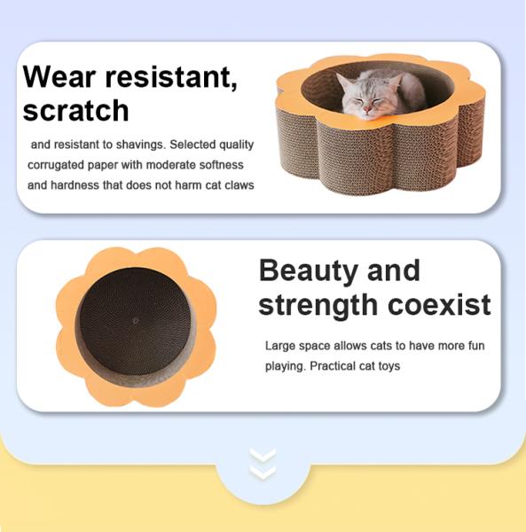 Quality Flower Shaped Round Bowl Cat Scratching Board Cat Scratching Board Pet Scratch for sale