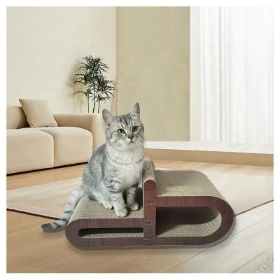 China Cat Scratching Boards Claws and Rest Indoor House for Cats Hyperboloid Cat Scratching Board Combinable New Design High-Density for sale