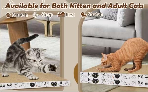 Quality Cardboard Cat Scratcher Pad Durable for Indoor Cats Kitten Reversible Cat for sale