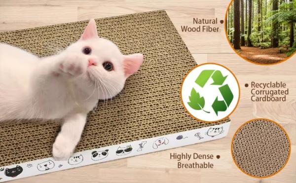 Quality Cardboard Cat Scratcher Pad Durable for Indoor Cats Kitten Reversible Cat for sale