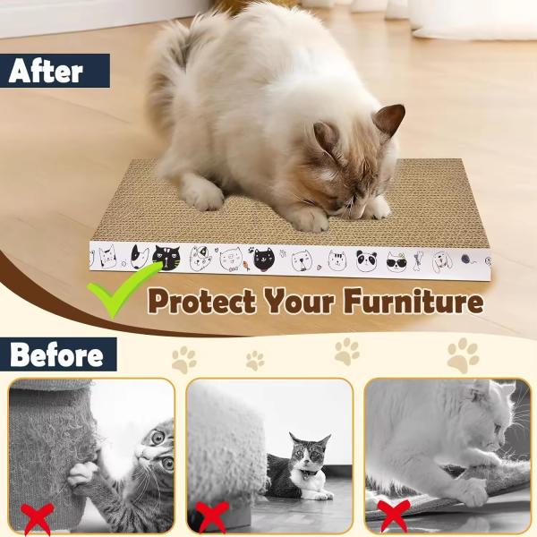 Quality Cardboard Cat Scratcher Pad Durable for Indoor Cats Kitten Reversible Cat for sale