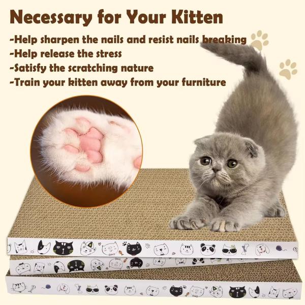 Quality Cardboard Cat Scratcher Pad Durable for Indoor Cats Kitten Reversible Cat for sale