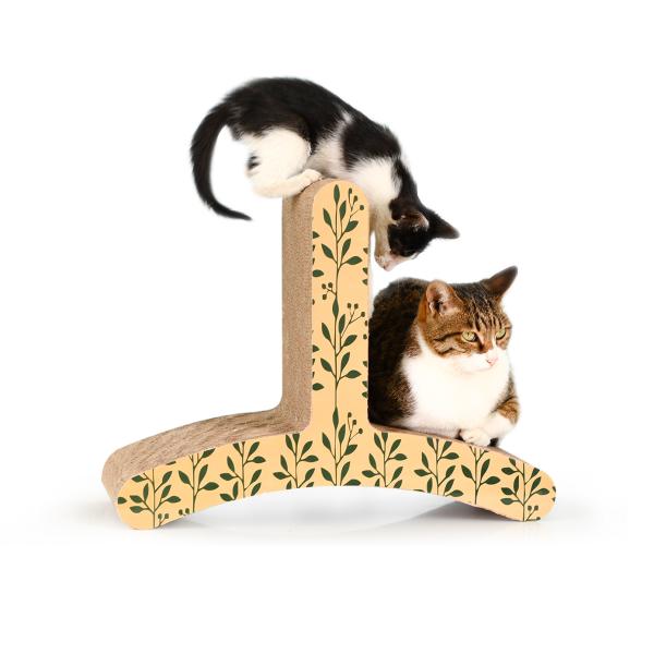 Quality High Quality Corrugated Paper Material Environmental Protection Inverted T Cat Scratch Board for sale