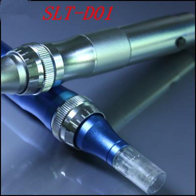 China Two Colors Aluminum 12 Microneedle Electric Micro Needle Derma Pen For Scar Removal for sale