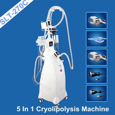 China 5 In 1 Cryolipolysis Freeze fat Equipment , Lipo Laser Cavitation RF Slimming Machine for sale