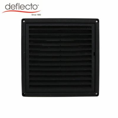China Plastic Louver Vent with Mesh Black PP Vent Cover for Kitchen Air Conditioning for sale