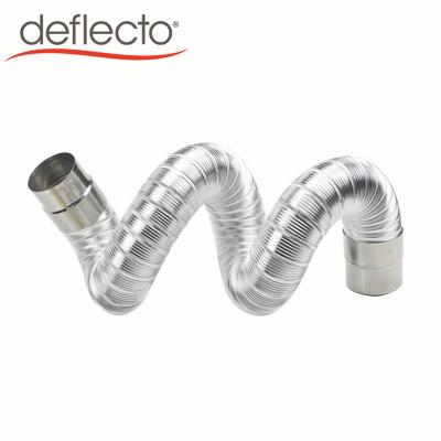 China Aluminum Flexible Duct Residential Gas Water Heater Vent Duct with Stainless Steel Connector for sale