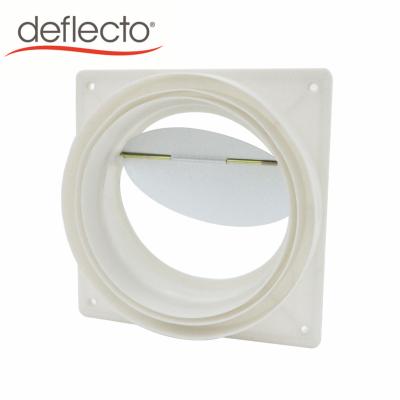 China 6 Inch Kitchen Exhaust Back draft Damper Plastic Duct Connector with Metal Flapper for Range Hood Venting for sale