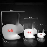China Custom Size Rotational Molding LED Rabbit Lantern LLDPE Waterproof Outdoor Light for sale