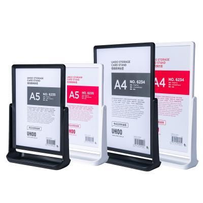 China UV Proof A4 Business Card Holder Stand PS PVC Material For Hotel Reception for sale