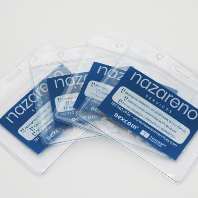 China Badge Holder Clear Soft Plastic PVC Waterproof Card Id Card Protector Sleeve Durable Design for sale