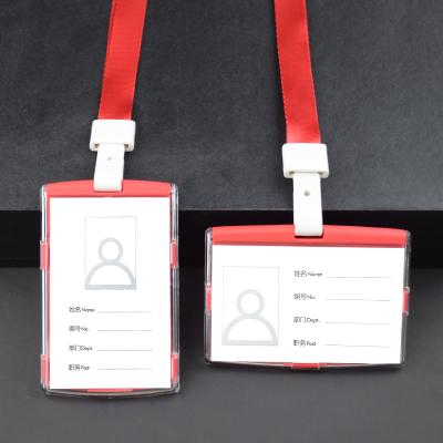 China 4 Inch Retractable Nylon Plastic Card Holder Lanyard Badge Cover Heavy Duty for sale