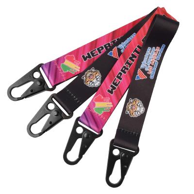 China Mobile Phone Metal Wrist Lanyard Keychain Holder Sublimation Polyester Strap for sale