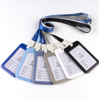 China Eco Friendly Badge Holder Lanyard ID Card Protector Credit Card No Minimum Order Required Supplied with Patone Colors for sale