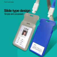 China Eco Friendly Badge Holder Lanyard ID Card Protector Credit Card No Minimum Order Required Supplied with Patone Colors for sale