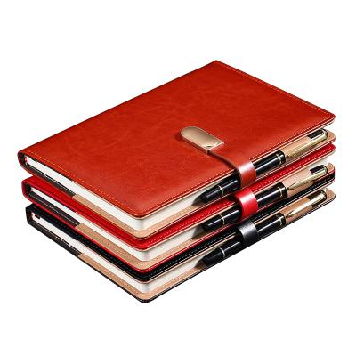 China Alumni Relations A5 Moterm Planner Notebook PU Cover And Pen Gift Set Offset Printing for sale