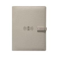 China Leather Softcover A5 A4 Leather Planner Notebook Multi Functional Rechargeable for sale