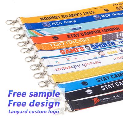China Letterpress Printing Neck Id Tag Holder Lanyard Badge Sublimation Polyester Small Batch for sale