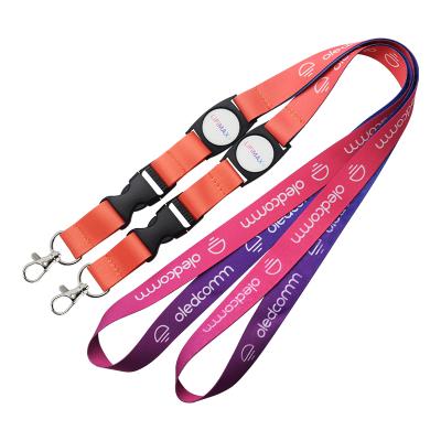 China 90cm Plastic Nylon Lanyard String Card Holder Keychain Silkscreen Printing for sale