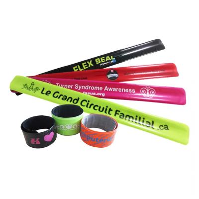 China Custom Printed Rubber Wrist Band Silicone Slap Bracelet For Children Waterproof for sale