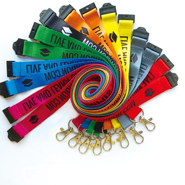 Quality Silkscreen Printing Lanyard String Retractable Work Badge Holder Lanyard OEM for sale