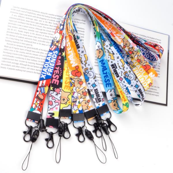 Quality Customized Plastic Lanyard String Badge Clip Sublimation Printed 25mm Thick for sale