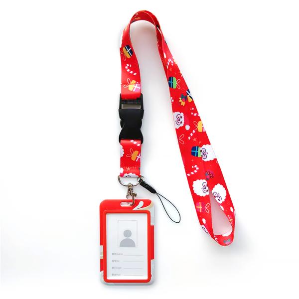 Quality Customized Plastic Lanyard String Badge Clip Sublimation Printed 25mm Thick for sale