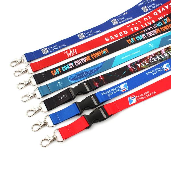 Quality Customized Plastic Lanyard String Badge Clip Sublimation Printed 25mm Thick for sale