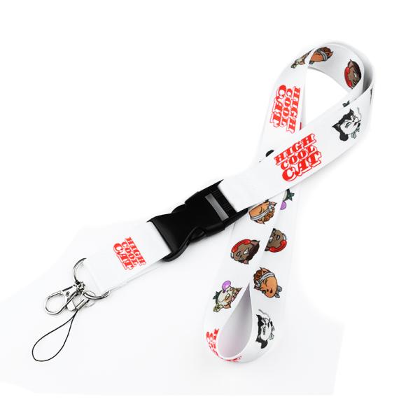 Quality Customized Plastic Lanyard String Badge Clip Sublimation Printed 25mm Thick for sale