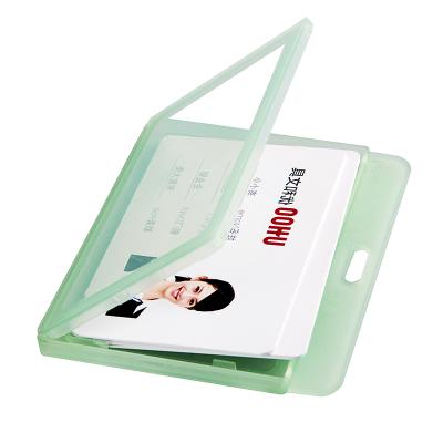China PP Retractable Horizontal Business Card Holder Lanyard Custom For Student Teacher for sale