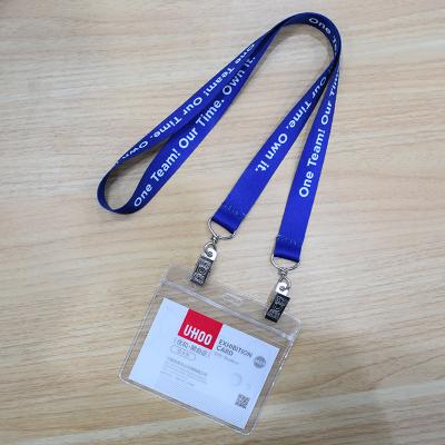 China Double End Pass Holder Lanyard string Clip Sublimation 20mm Thick for sale