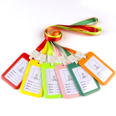 China Bulk ABS Silicone Badge Holder Lanyards With Id Holder Custom Logo for sale
