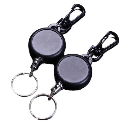 China ODM Retractable Badge Reels Holder Keychain Metal Telescopic Buckle Heavy Duty for sale