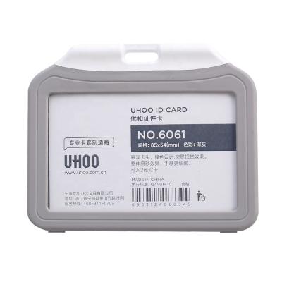 China Office Plastic ID Card Holder Lanyard Badge Uhoo 6061 Macaron Color Retractable for sale
