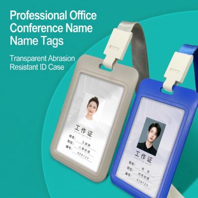 China Bulk ABS Silicone Badge Holder Lanyards With Id Holder Custom Logo for sale
