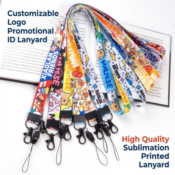 Quality Customized Plastic Lanyard String Badge Clip Sublimation Printed 25mm Thick for sale